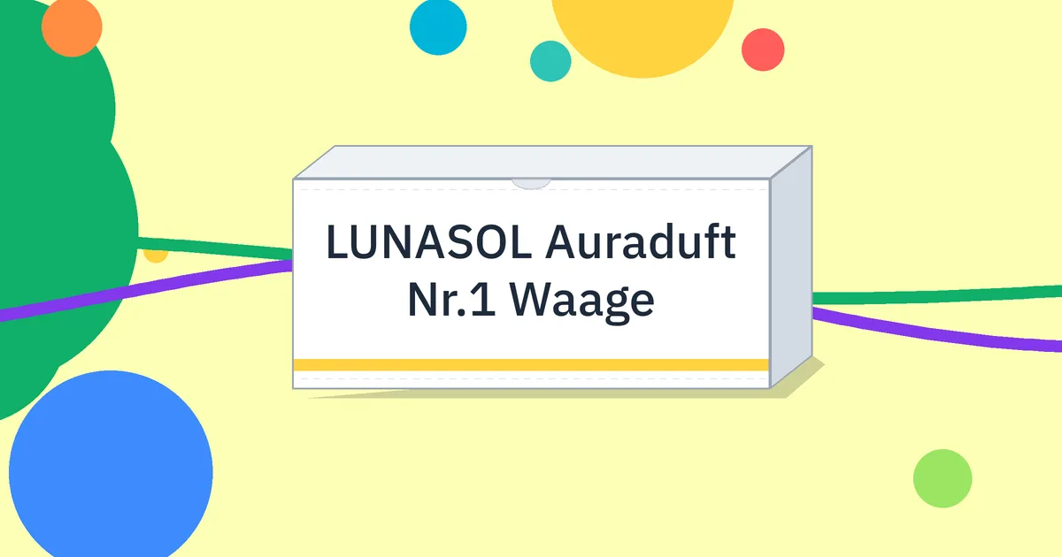 Symbolbild: Packung mit der Aufschrift LUNASOL Auraduft Nr.1 Waage (PZN 20060211) – Verfügbarkeit und Bezug in Apotheken in Frankfurt am Main