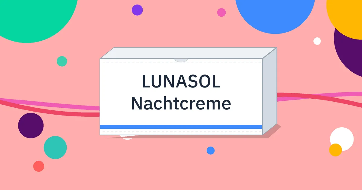 Symbolbild: Packung mit der Aufschrift LUNASOL Nachtcreme (PZN 19754960) – Verfügbarkeit und Bezug in Apotheken in Frankfurt am Main