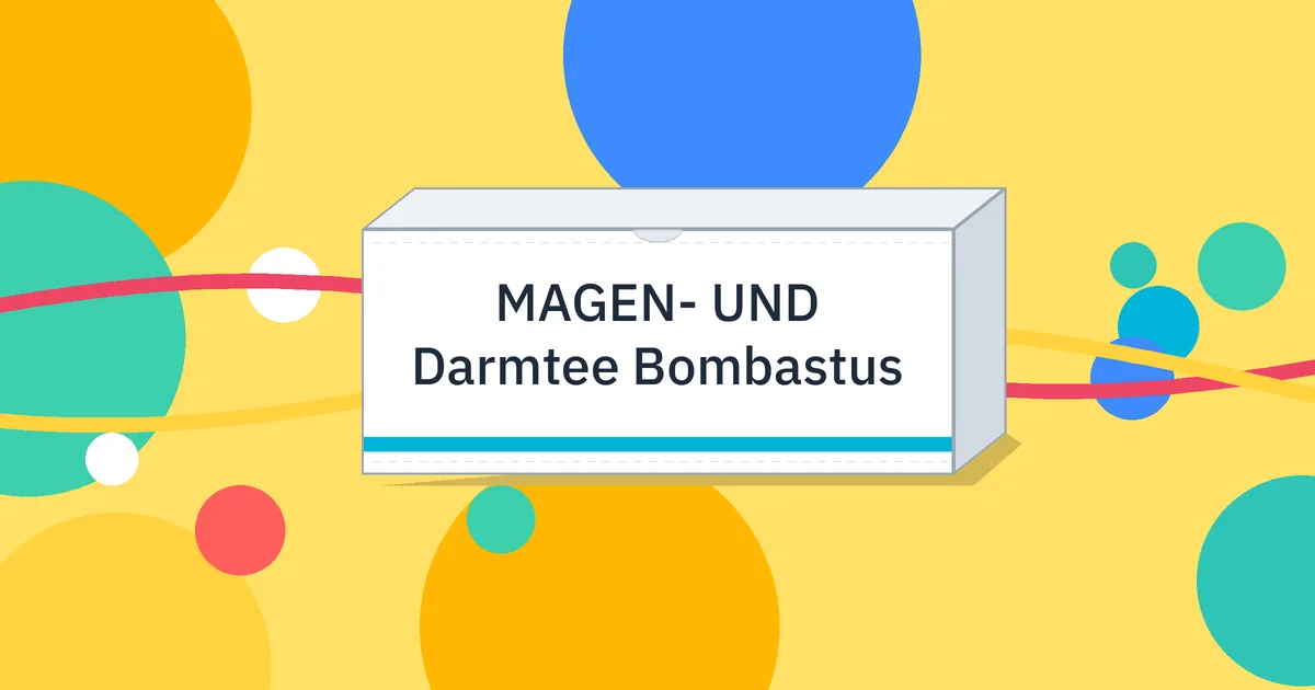 Symbolbild: Packung mit der Aufschrift MAGEN- UND Darmtee Bombastus (PZN 03924868) – Verfügbarkeit und Bezug in Apotheken in Frankfurt am Main