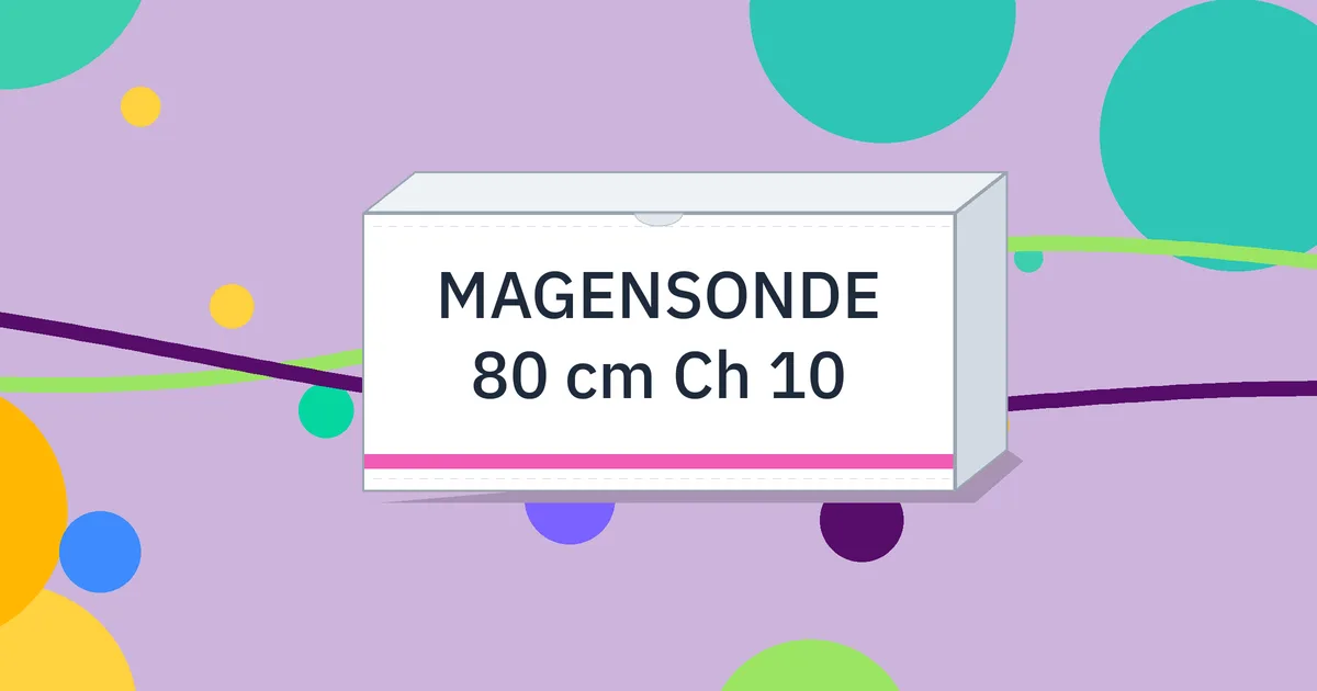 Symbolbild: Packung mit der Aufschrift MAGENSONDE 80 cm Ch 10 (PZN 01533313) – Verfügbarkeit und Bezug in Apotheken in Frankfurt am Main