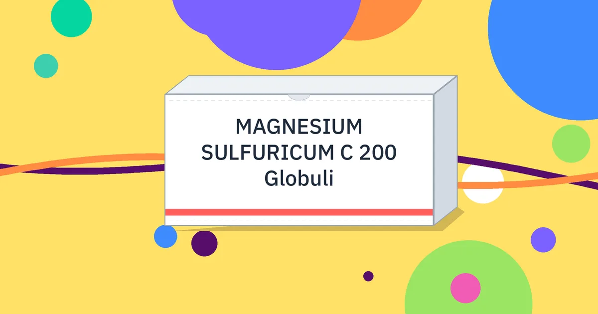 Symbolbild: Packung mit der Aufschrift MAGNESIUM SULFURICUM C 200 Globuli (PZN 00001270) – Verfügbarkeit und Bezug in Apotheken in Frankfurt am Main