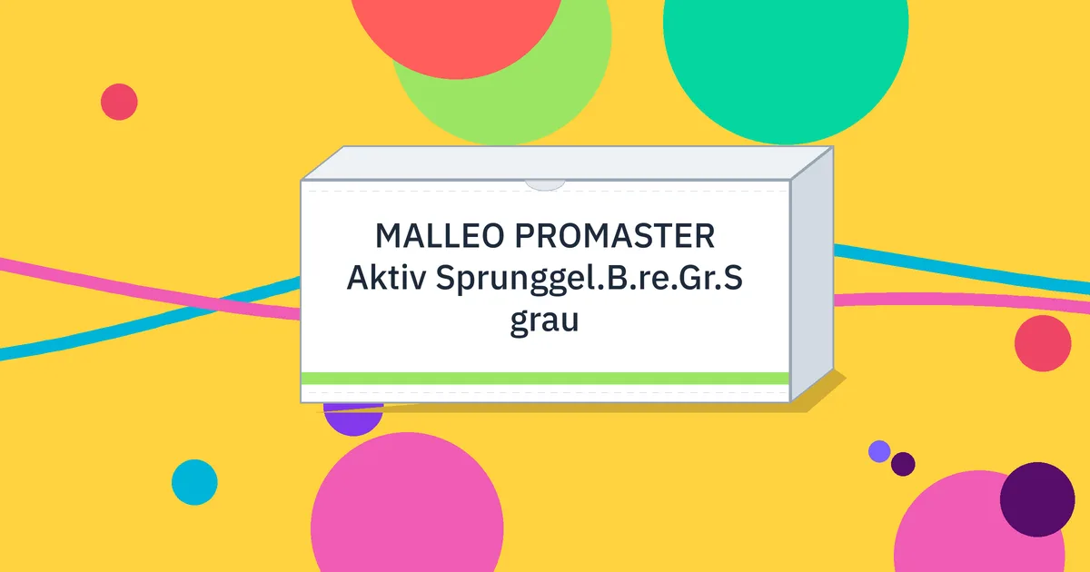 Symbolbild: Packung mit der Aufschrift MALLEO PROMASTER Aktiv Sprunggel.B.re.Gr.S grau (PZN 10927241) – Verfügbarkeit und Bezug in Apotheken in Frankfurt am Main