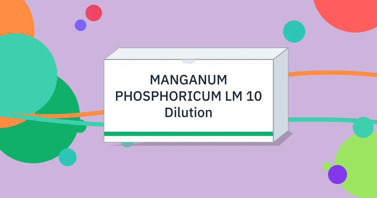 Symbolbild: Packung mit der Aufschrift MANGANUM PHOSPHORICUM LM 10 Dilution (PZN 12945533) – Verfügbarkeit und Bezug in Apotheken in Frankfurt am Main