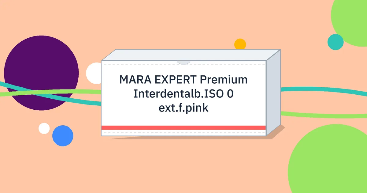 Symbolbild: Packung mit der Aufschrift MARA EXPERT Premium Interdentalb.ISO 0 ext.f.pink (PZN 18457510) – Verfügbarkeit und Bezug in Apotheken in Frankfurt am Main