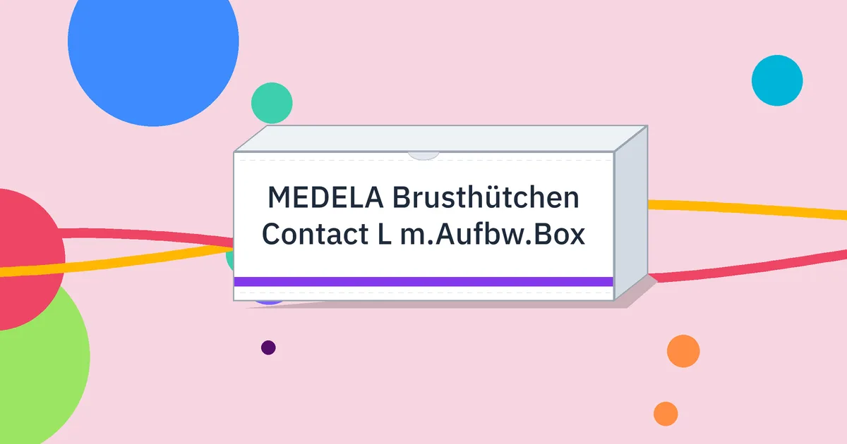 Symbolbild: Packung mit der Aufschrift MEDELA Brusthütchen Contact L m.Aufbw.Box (PZN 00294533) – Verfügbarkeit und Bezug in Apotheken in Frankfurt am Main