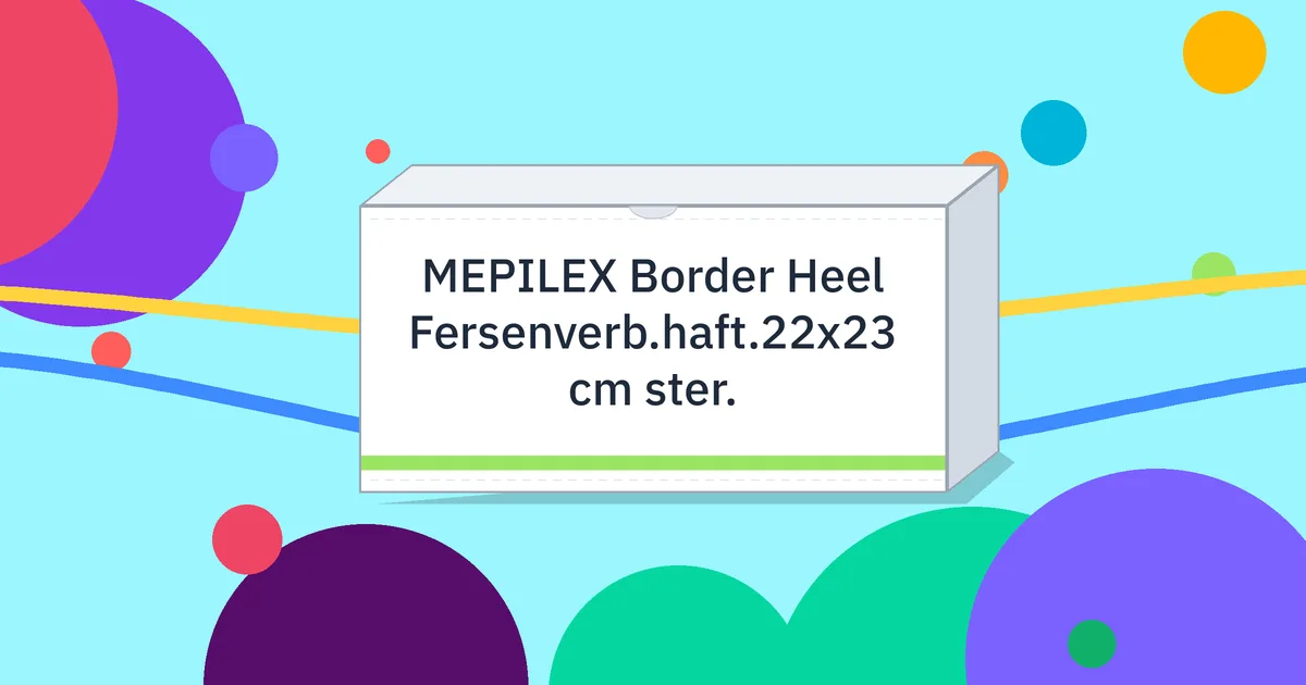 Symbolbild: Packung mit der Aufschrift MEPILEX Border Heel Fersenverb.haft.22x23 cm ster. (PZN 19462186) – Verfügbarkeit und Bezug in Apotheken in Frankfurt am Main