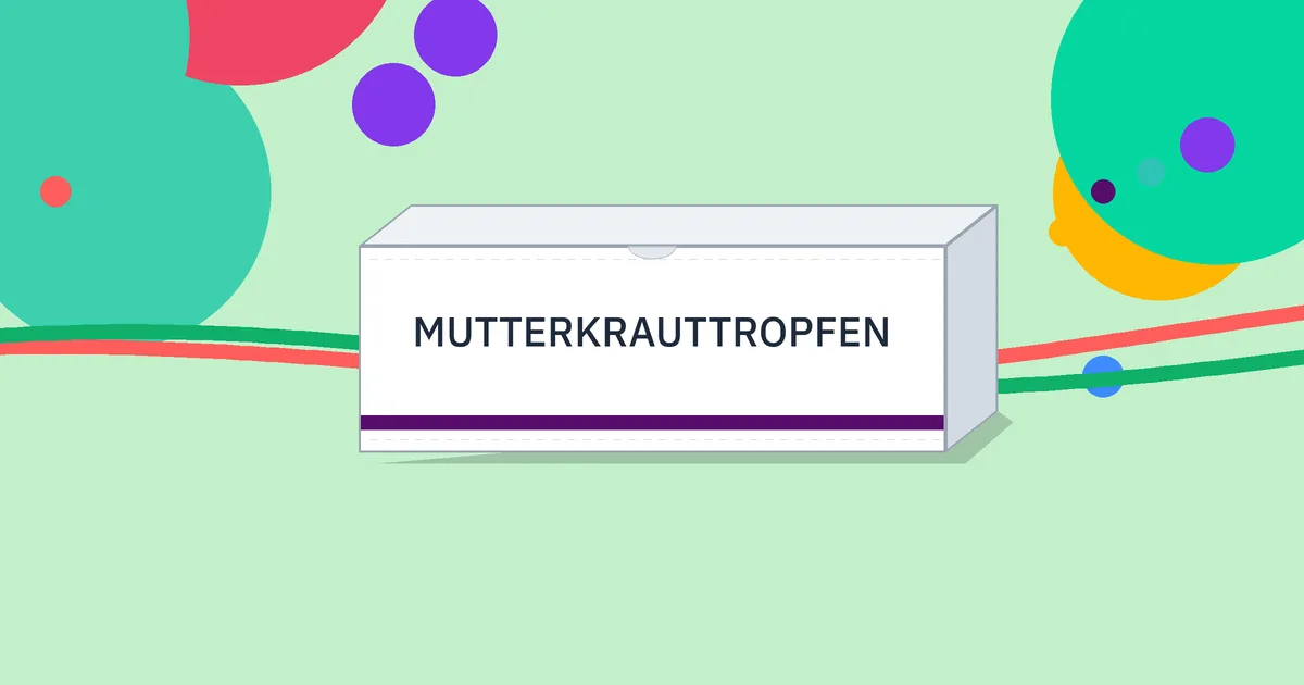 Symbolbild: Packung mit der Aufschrift MUTTERKRAUTTROPFEN (PZN 13966431) – Verfügbarkeit und Bezug in Apotheken in Frankfurt am Main
