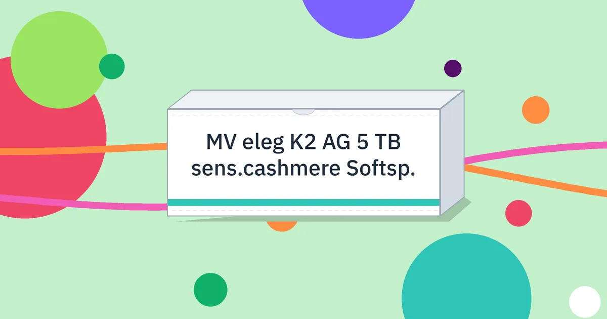 Symbolbild: Packung mit der Aufschrift MV eleg K2 AG 5 TB sens.cashmere Softsp. (PZN 14678740) – Verfügbarkeit und Bezug in Apotheken in Frankfurt am Main