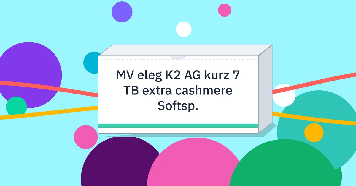 Symbolbild: Packung mit der Aufschrift MV eleg K2 AG kurz 7 TB extra cashmere Softsp. (PZN 14673820) – Verfügbarkeit und Bezug in Apotheken in Frankfurt am Main