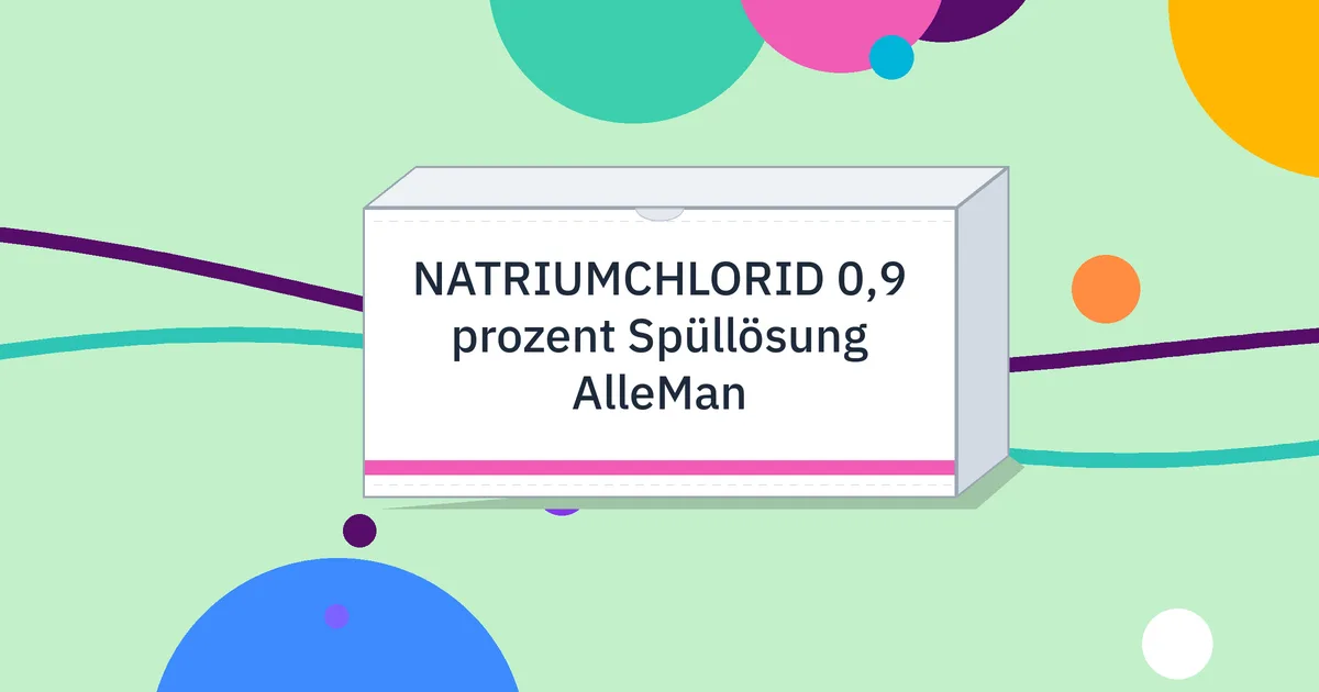 Symbolbild: Packung mit der Aufschrift NATRIUMCHLORID 0,9 prozent Spüllösung AlleMan (PZN 02861686) – Verfügbarkeit und Bezug in Apotheken in Frankfurt am Main