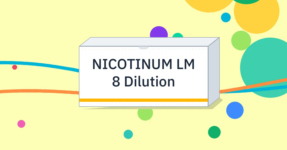 Symbolbild: Packung mit der Aufschrift NICOTINUM LM 8 Dilution (PZN 12969031) – Verfügbarkeit und Bezug in Apotheken in Frankfurt am Main