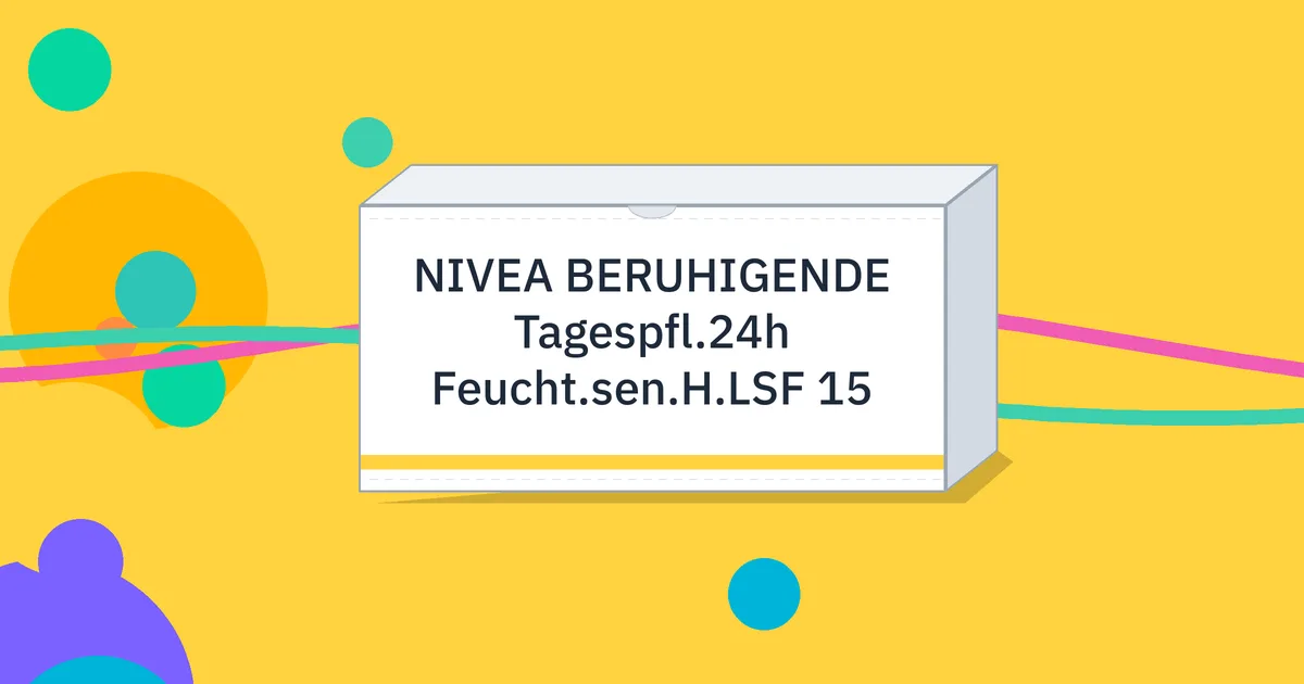 Symbolbild: Packung mit der Aufschrift NIVEA BERUHIGENDE Tagespfl.24h Feucht.sen.H.LSF 15 (PZN 17624897) – Verfügbarkeit und Bezug in Apotheken in Frankfurt am Main