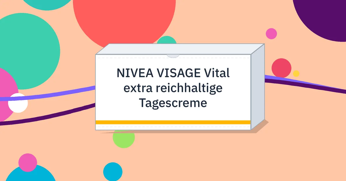 Symbolbild: Packung mit der Aufschrift NIVEA VISAGE Vital extra reichhaltige Tagescreme (PZN 11327833) – Verfügbarkeit und Bezug in Apotheken in Frankfurt am Main