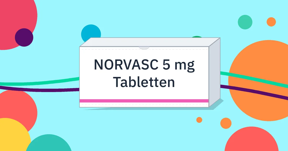 Symbolbild: Packung mit der Aufschrift NORVASC 5 mg Tabletten (PZN 00011162) – Verfügbarkeit und Bezug in Apotheken in Frankfurt am Main