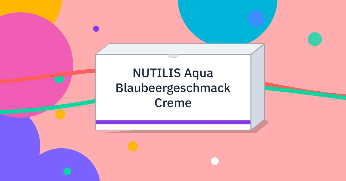 Symbolbild: Packung mit der Aufschrift NUTILIS Aqua Blaubeergeschmack Creme (PZN 17261615) – Verfügbarkeit und Bezug in Apotheken in Frankfurt am Main