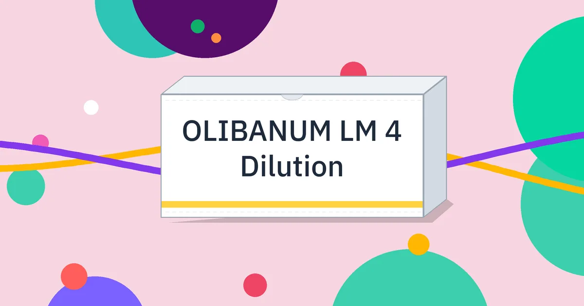 Symbolbild: Packung mit der Aufschrift OLIBANUM LM 4 Dilution (PZN 12971571) – Verfügbarkeit und Bezug in Apotheken in Frankfurt am Main