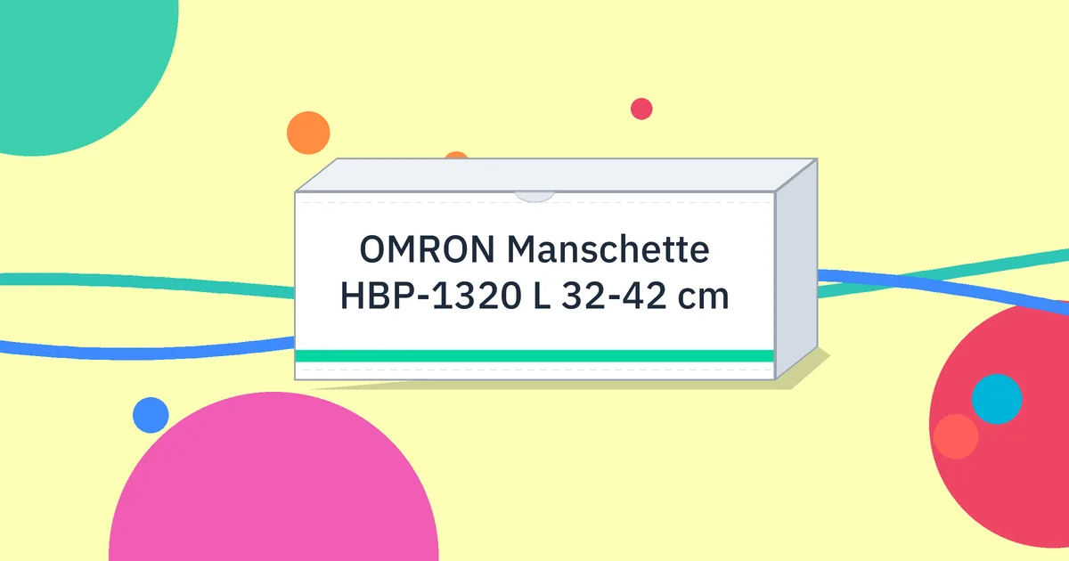 Symbolbild: Packung mit der Aufschrift OMRON Manschette HBP-1320 L 32-42 cm (PZN 14057676) – Verfügbarkeit und Bezug in Apotheken in Frankfurt am Main