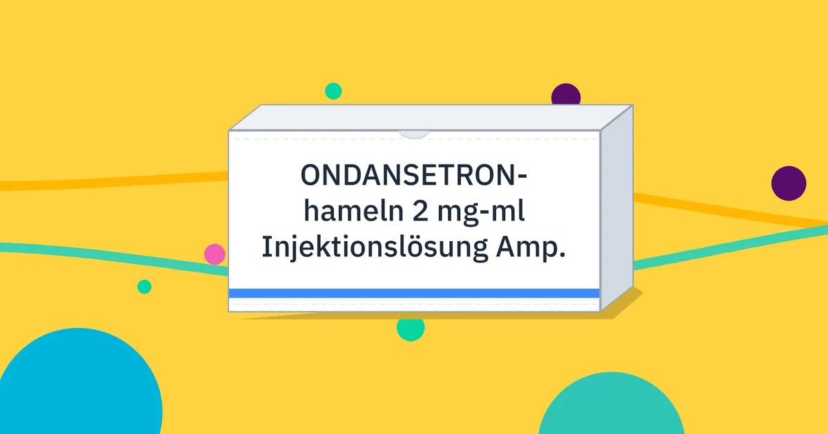 Symbolbild: Packung mit der Aufschrift ONDANSETRON-hameln 2 mg-ml Injektionslösung Amp. (PZN 05703893) – Verfügbarkeit und Bezug in Apotheken in Frankfurt am Main