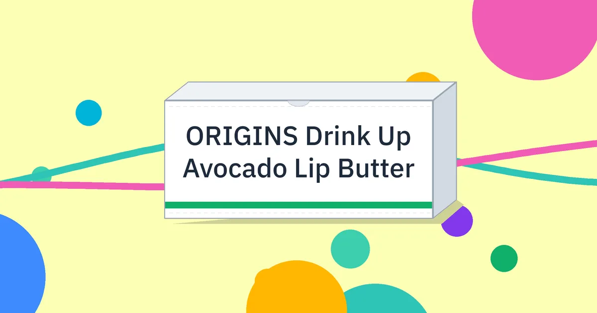 Symbolbild: Packung mit der Aufschrift ORIGINS Drink Up Avocado Lip Butter (PZN 20102961) – Verfügbarkeit und Bezug in Apotheken in Frankfurt am Main