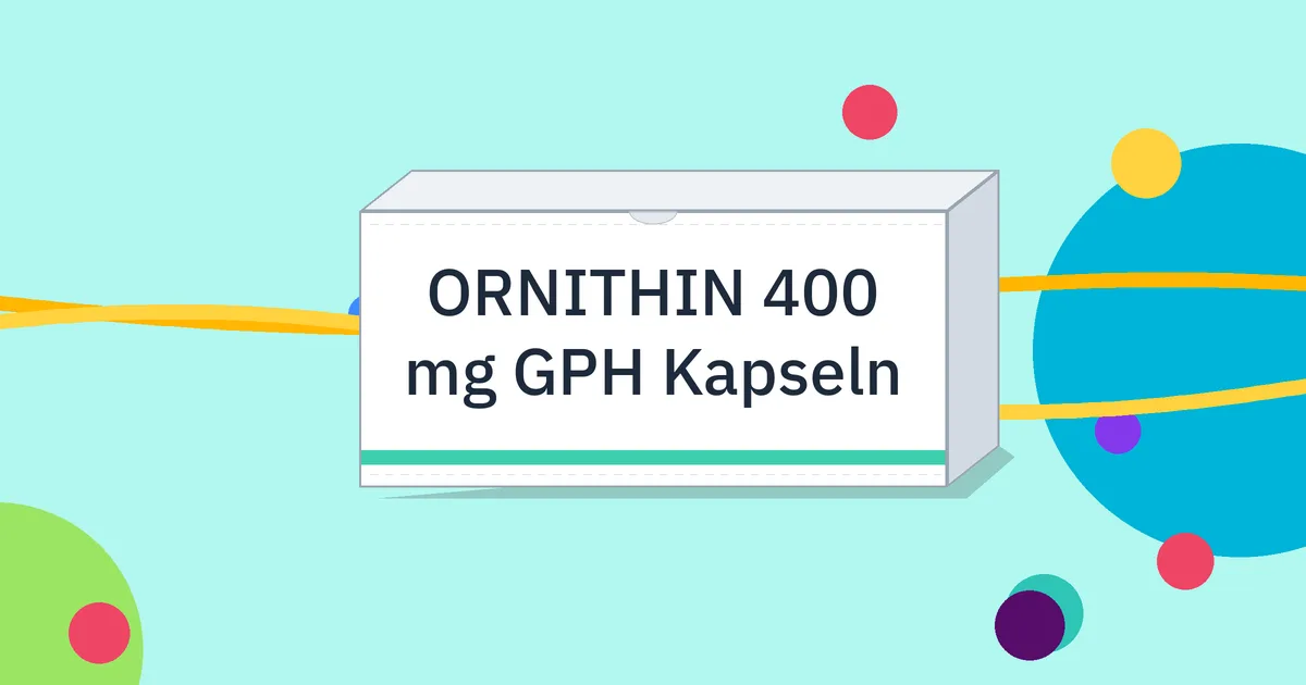 Symbolbild: Packung mit der Aufschrift ORNITHIN 400 mg GPH Kapseln (PZN 09377723) – Verfügbarkeit und Bezug in Apotheken in Frankfurt am Main