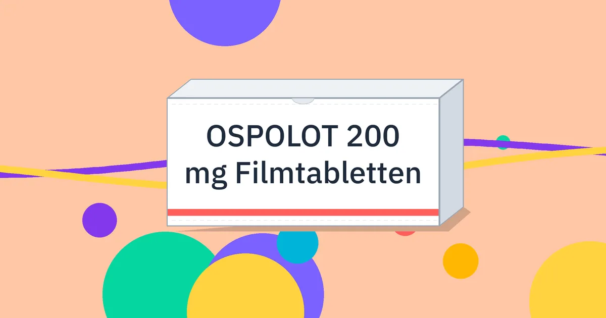 Symbolbild: Packung mit der Aufschrift OSPOLOT 200 mg Filmtabletten (PZN 17490362) – Verfügbarkeit und Bezug in Apotheken in Frankfurt am Main