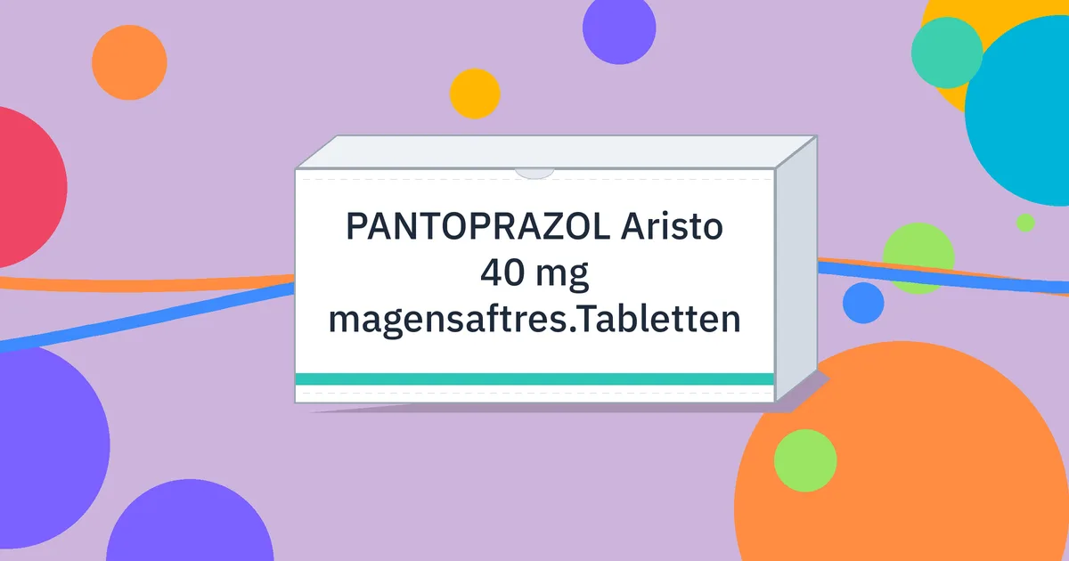 Symbolbild: Packung mit der Aufschrift PANTOPRAZOL Aristo 40 mg magensaftres.Tabletten (PZN 10549342) – Verfügbarkeit und Bezug in Apotheken in Frankfurt am Main