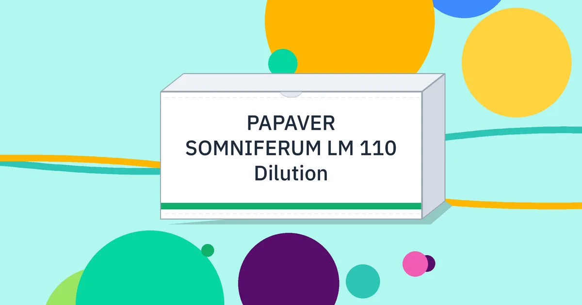 Symbolbild: Packung mit der Aufschrift PAPAVER SOMNIFERUM LM 110 Dilution (PZN 12976137) – Verfügbarkeit und Bezug in Apotheken in Frankfurt am Main