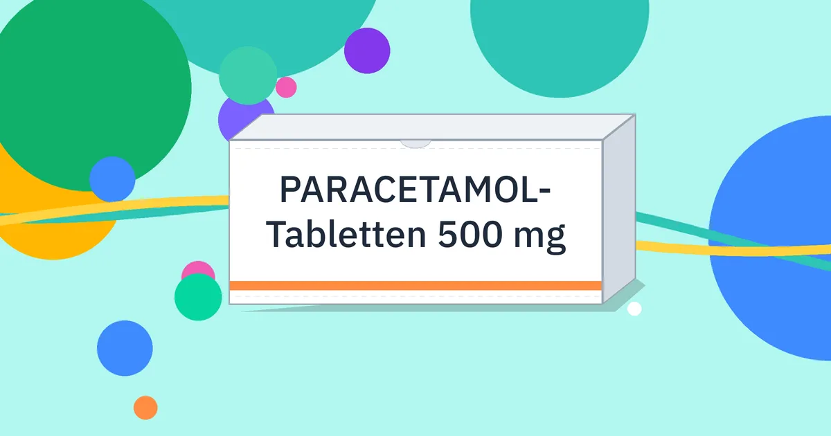 Symbolbild: Packung mit der Aufschrift PARACETAMOL-Tabletten 500 mg (PZN 12472365) – Verfügbarkeit und Bezug in Apotheken in Frankfurt am Main