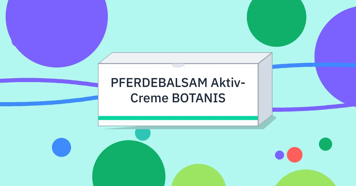 Symbolbild: Packung mit der Aufschrift PFERDEBALSAM Aktiv-Creme BOTANIS (PZN 20420827) – Verfügbarkeit und Bezug in Apotheken in Frankfurt am Main
