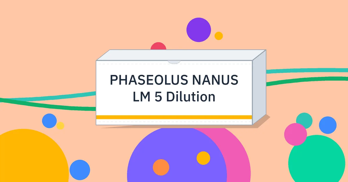 Symbolbild: Packung mit der Aufschrift PHASEOLUS NANUS LM 5 Dilution (PZN 13636863) – Verfügbarkeit und Bezug in Apotheken in Frankfurt am Main