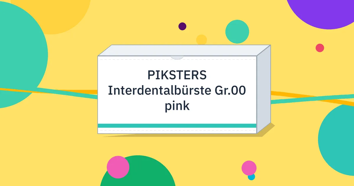 Symbolbild: Packung mit der Aufschrift PIKSTERS Interdentalbürste Gr.00 pink (PZN 17593197) – Verfügbarkeit und Bezug in Apotheken in Frankfurt am Main