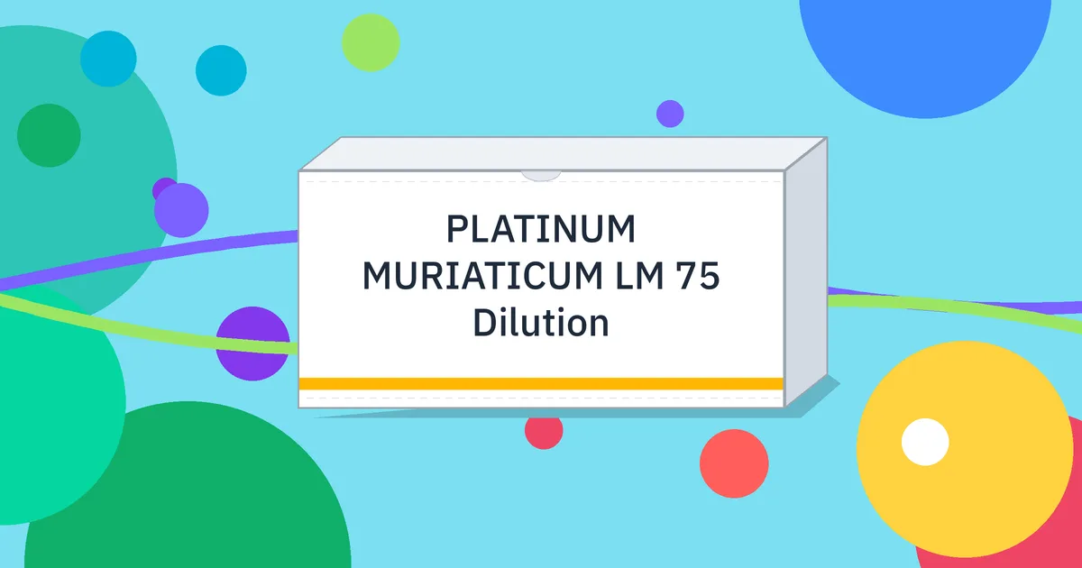 Symbolbild: Packung mit der Aufschrift PLATINUM MURIATICUM LM 75 Dilution (PZN 13648317) – Verfügbarkeit und Bezug in Apotheken in Frankfurt am Main