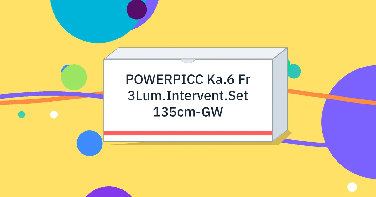 Symbolbild: Packung mit der Aufschrift POWERPICC Ka.6 Fr 3Lum.Intervent.Set 135cm-GW (PZN 12398396) – Verfügbarkeit und Bezug in Apotheken in Frankfurt am Main