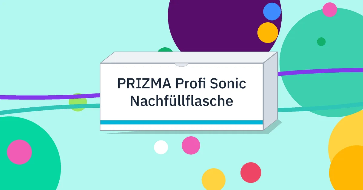 Symbolbild: Packung mit der Aufschrift PRIZMA Profi Sonic Nachfüllflasche (PZN 20539155) – Verfügbarkeit und Bezug in Apotheken in Frankfurt am Main