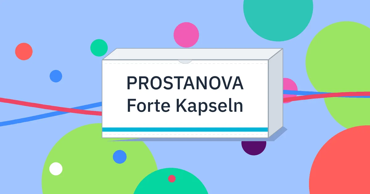Symbolbild: Packung mit der Aufschrift PROSTANOVA Forte Kapseln (PZN 18820873) – Verfügbarkeit und Bezug in Apotheken in Frankfurt am Main
