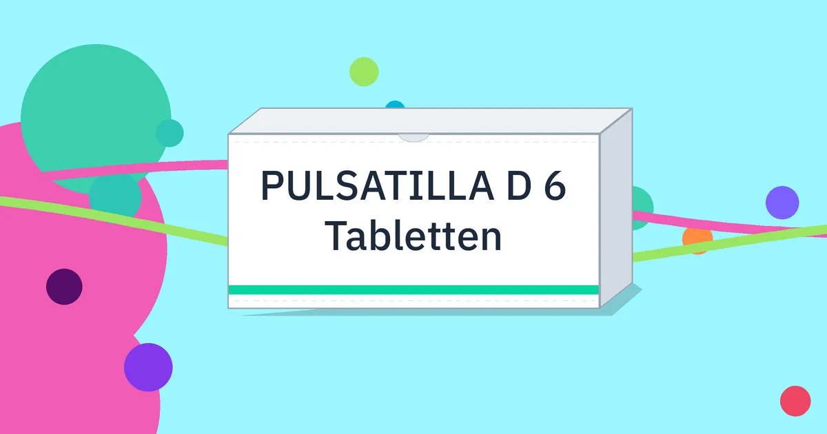 Symbolbild: Packung mit der Aufschrift PULSATILLA D 6 Tabletten (PZN 01782890) – Verfügbarkeit und Bezug in Apotheken in Frankfurt am Main