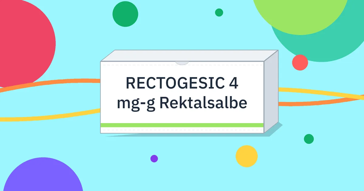 Symbolbild: Packung mit der Aufschrift RECTOGESIC 4 mg-g Rektalsalbe (PZN 17869699) – Verfügbarkeit und Bezug in Apotheken in Frankfurt am Main