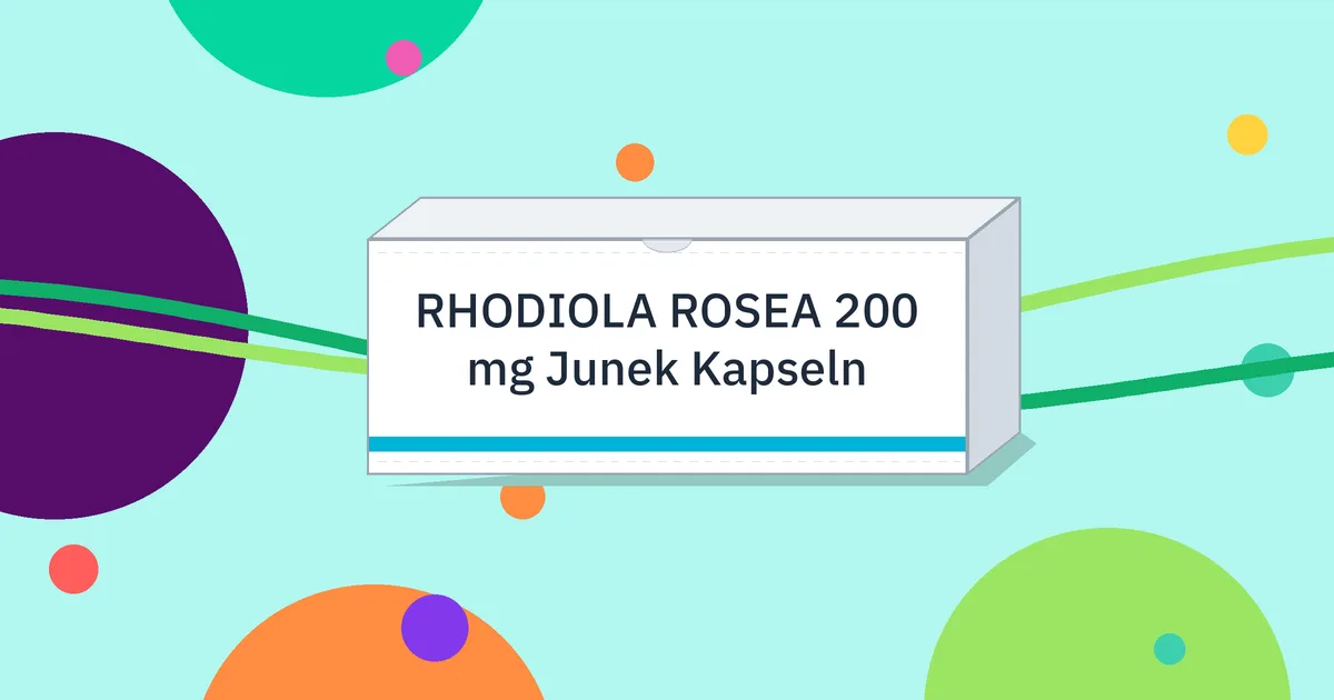 Symbolbild: Packung mit der Aufschrift RHODIOLA ROSEA 200 mg Junek Kapseln (PZN 10051659) – Verfügbarkeit und Bezug in Apotheken in Frankfurt am Main