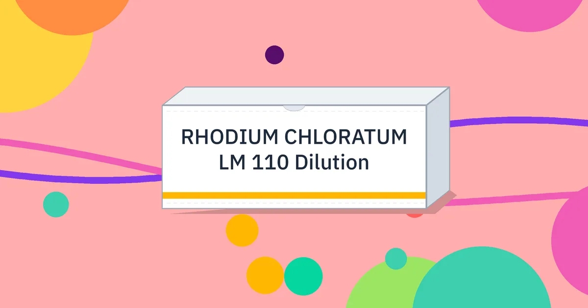 Symbolbild: Packung mit der Aufschrift RHODIUM CHLORATUM LM 110 Dilution (PZN 13050235) – Verfügbarkeit und Bezug in Apotheken in Frankfurt am Main