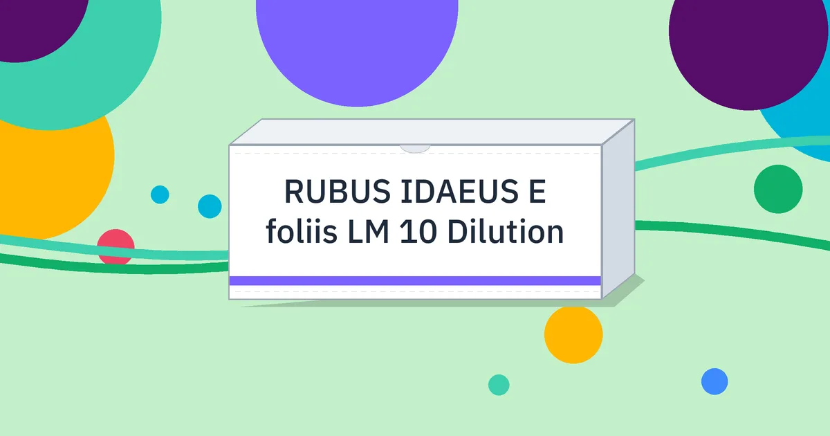 Symbolbild: Packung mit der Aufschrift RUBUS IDAEUS E foliis LM 10 Dilution (PZN 13681585) – Verfügbarkeit und Bezug in Apotheken in Frankfurt am Main