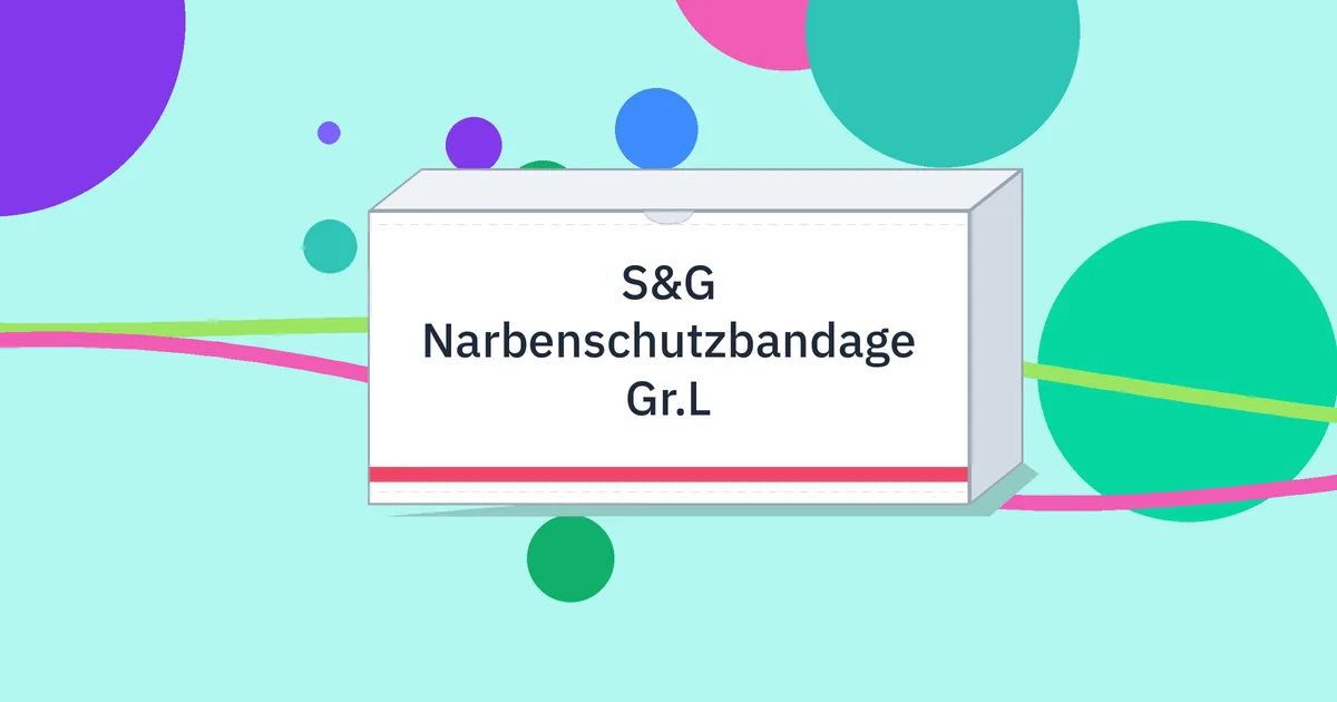 Symbolbild: Packung mit der Aufschrift S&G Narbenschutzbandage Gr.L (PZN 05044580) – Verfügbarkeit und Bezug in Apotheken in Frankfurt am Main