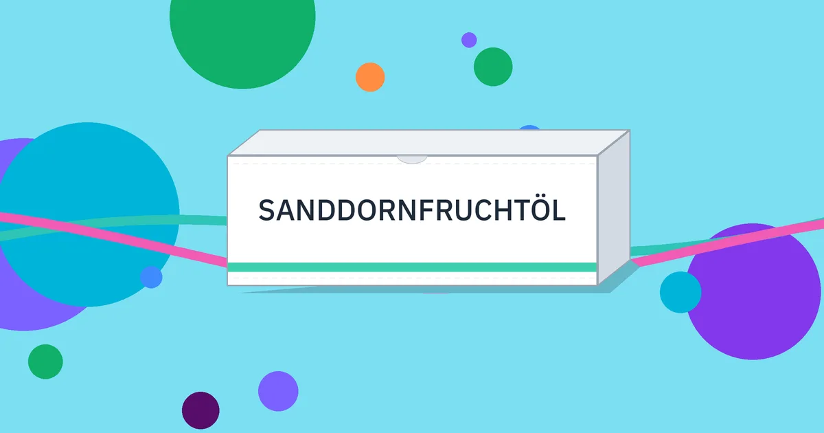 Symbolbild: Packung mit der Aufschrift SANDDORNFRUCHTÖL (PZN 20417541) – Verfügbarkeit und Bezug in Apotheken in Frankfurt am Main