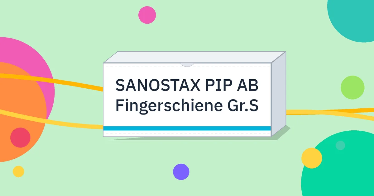Symbolbild: Packung mit der Aufschrift SANOSTAX PIP AB Fingerschiene Gr.S (PZN 10196978) – Verfügbarkeit und Bezug in Apotheken in Frankfurt am Main