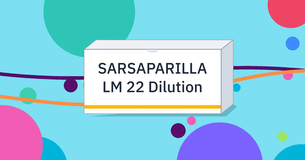 Symbolbild: Packung mit der Aufschrift SARSAPARILLA LM 22 Dilution (PZN 13183195) – Verfügbarkeit und Bezug in Apotheken in Frankfurt am Main