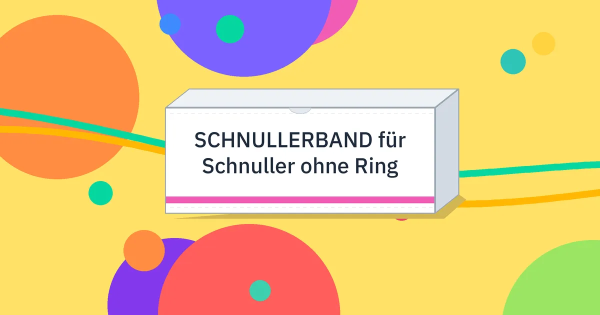Symbolbild: Packung mit der Aufschrift SCHNULLERBAND für Schnuller ohne Ring (PZN 10122715) – Verfügbarkeit und Bezug in Apotheken in Frankfurt am Main