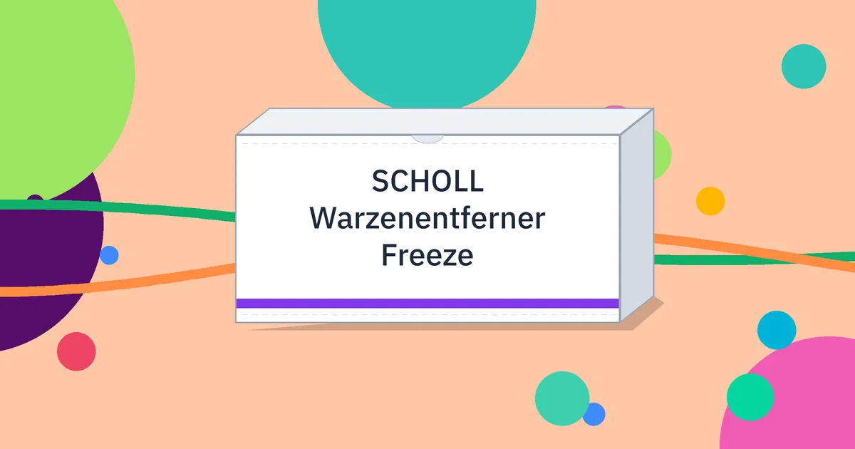 Symbolbild: Packung mit der Aufschrift SCHOLL Warzenentferner Freeze (PZN 10627645) – Verfügbarkeit und Bezug in Apotheken in Frankfurt am Main