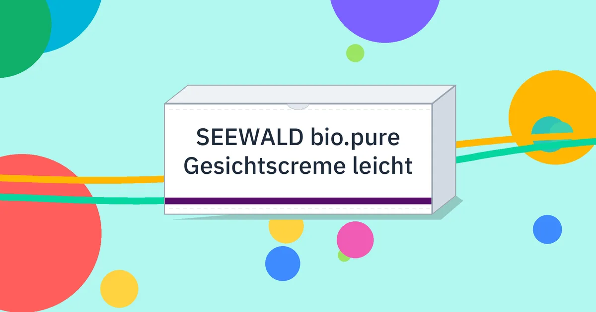 Symbolbild: Packung mit der Aufschrift SEEWALD bio.pure Gesichtscreme leicht (PZN 19549148) – Verfügbarkeit und Bezug in Apotheken in Frankfurt am Main