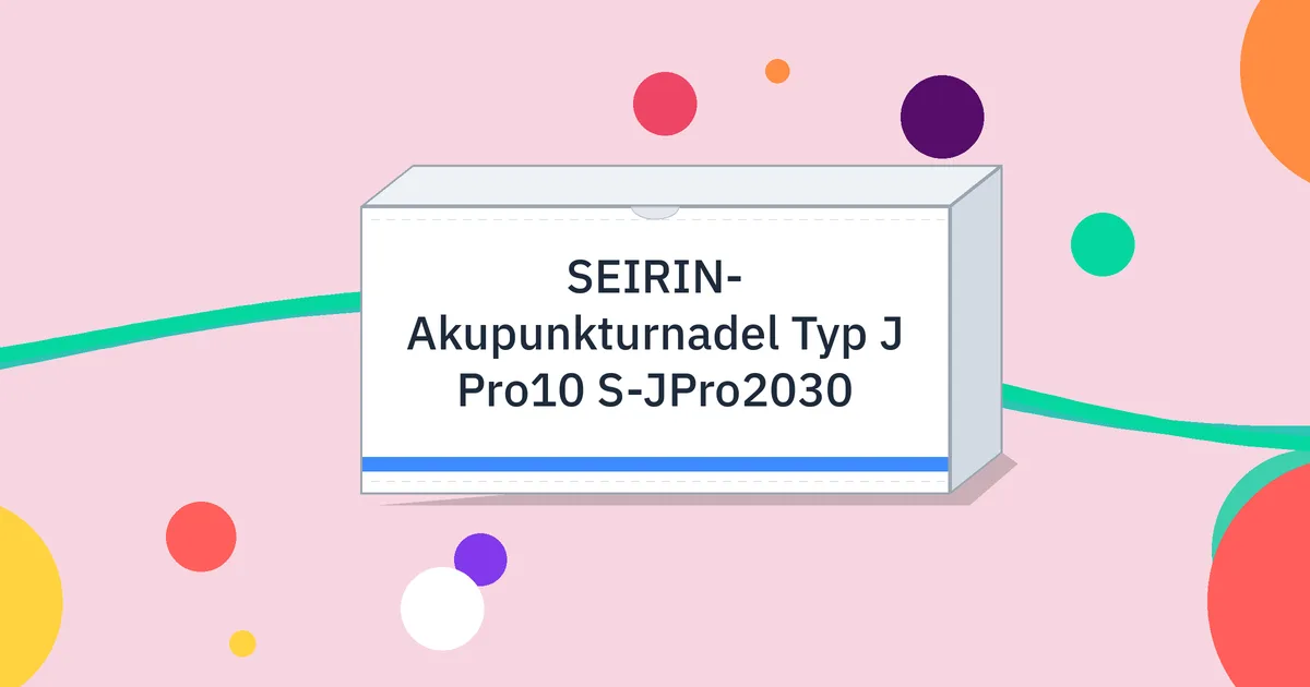 Symbolbild: Packung mit der Aufschrift SEIRIN-Akupunkturnadel Typ J Pro10 S-JPro2030 (PZN 08455510) – Verfügbarkeit und Bezug in Apotheken in Frankfurt am Main