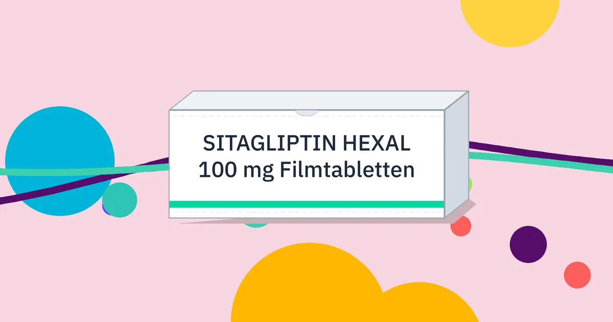 Symbolbild: Packung mit der Aufschrift SITAGLIPTIN HEXAL 100 mg Filmtabletten (PZN 17575153) – Verfügbarkeit und Bezug in Apotheken in Frankfurt am Main