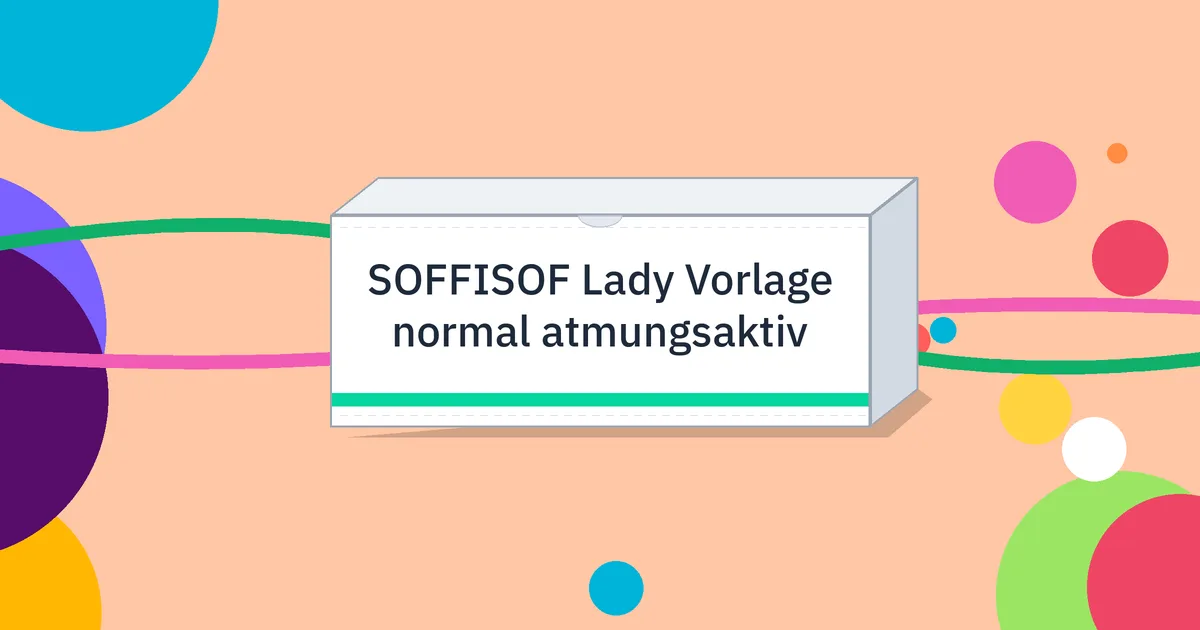 Symbolbild: Packung mit der Aufschrift SOFFISOF Lady Vorlage normal atmungsaktiv (PZN 00427419) – Verfügbarkeit und Bezug in Apotheken in Frankfurt am Main